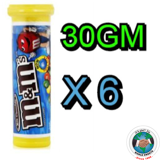 M & MS MINIS TUBE 6 PCS 30 GM - World Sweets Central Marketing