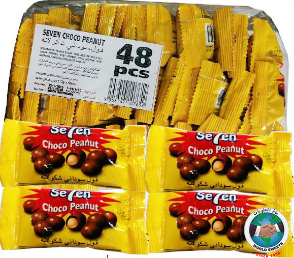 SEVEN CHOCOLATE PEANUT 48 PCS - World Sweets Central Marketing