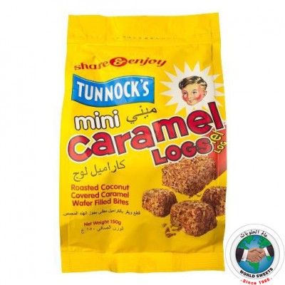 TUNNOCKS CARAMEL LOG MINI WAFER 150 GM - World Sweets Central Marketing
