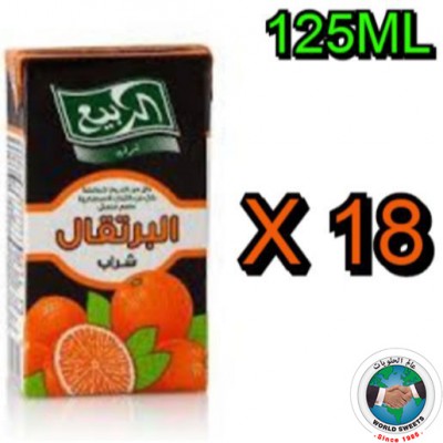 AL RABIE ORANGE JUICE 21 PCS 125 ML - World Sweets Central Marketing